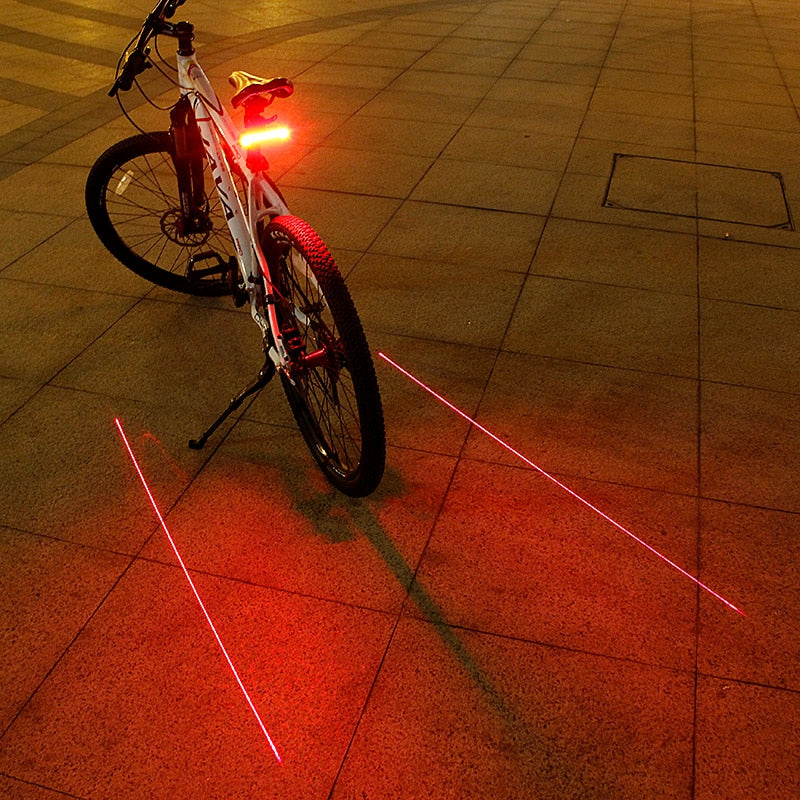 GIYO Laser Bike Taillight USB Rechargeable LED Cycling Rear Light Lamp ...