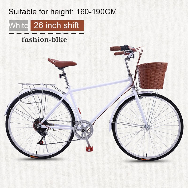 Road Bike 26 inch Retro Variable Speed Light Bicycle Commuter Vintage ...