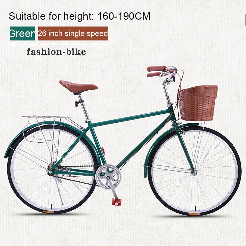 Road Bike 26 inch Retro Variable Speed Light Bicycle Commuter Vintage ...