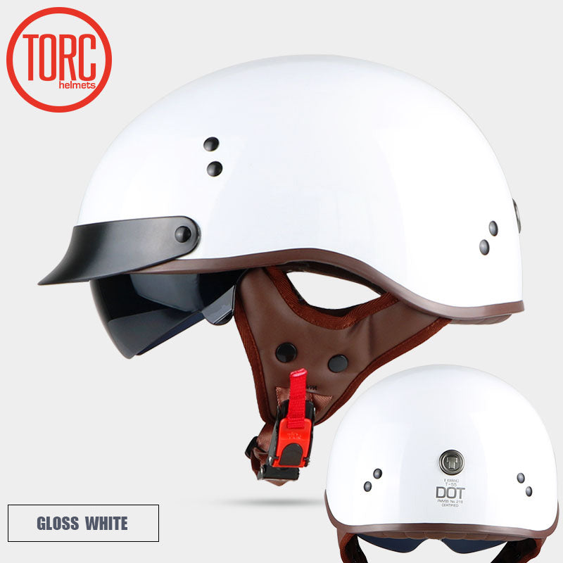 TORC T55 vintage motorcycle helmet vintage summer half helmet with inn ...