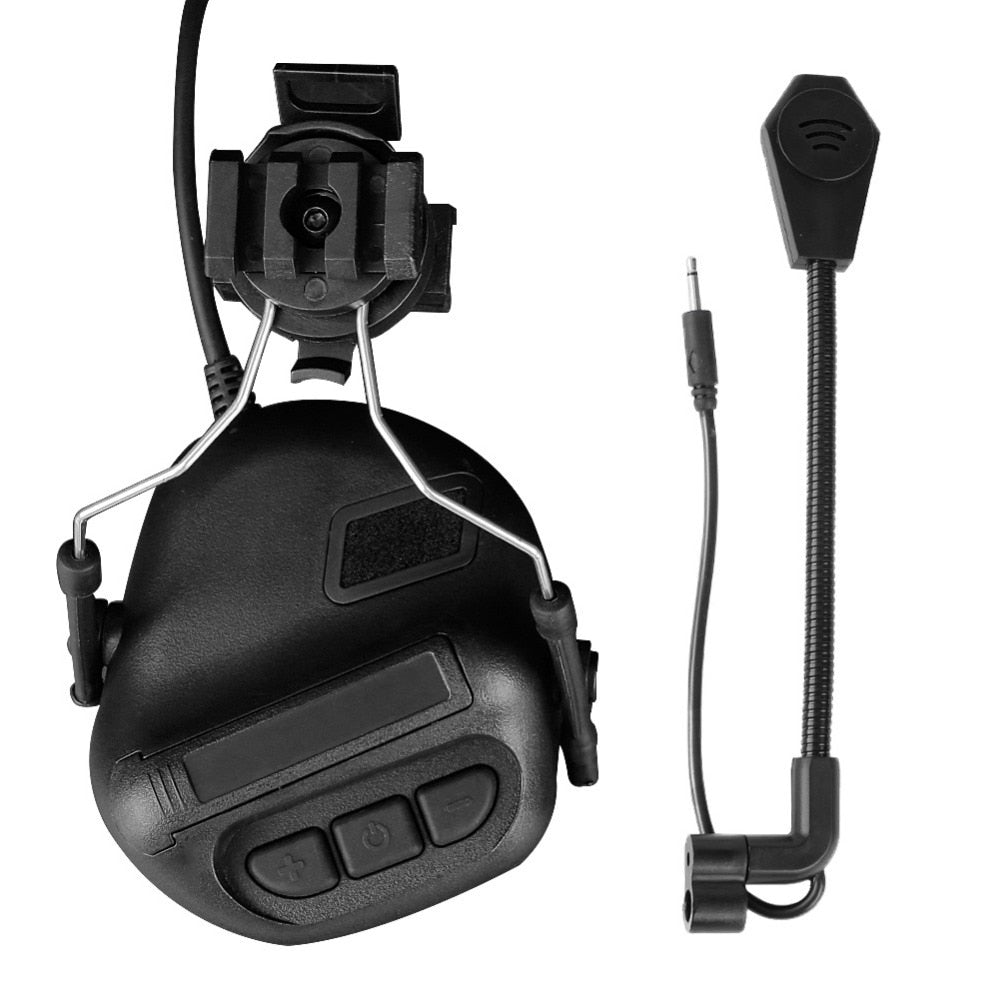 Tactical Headset Military Helmet Headphone with Helmet Rail Adapter Pe ...